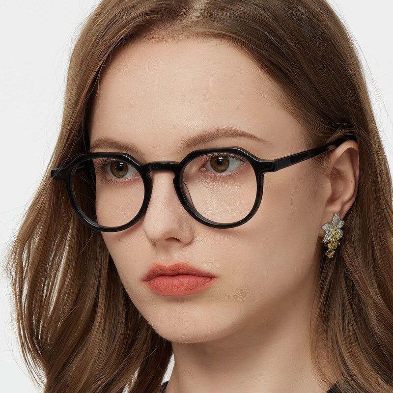 Hunter Polygon - Black Eyeglasses