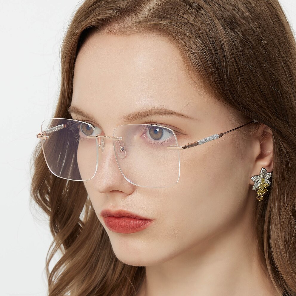 Soul Square - Rose Gold Eyeglasses