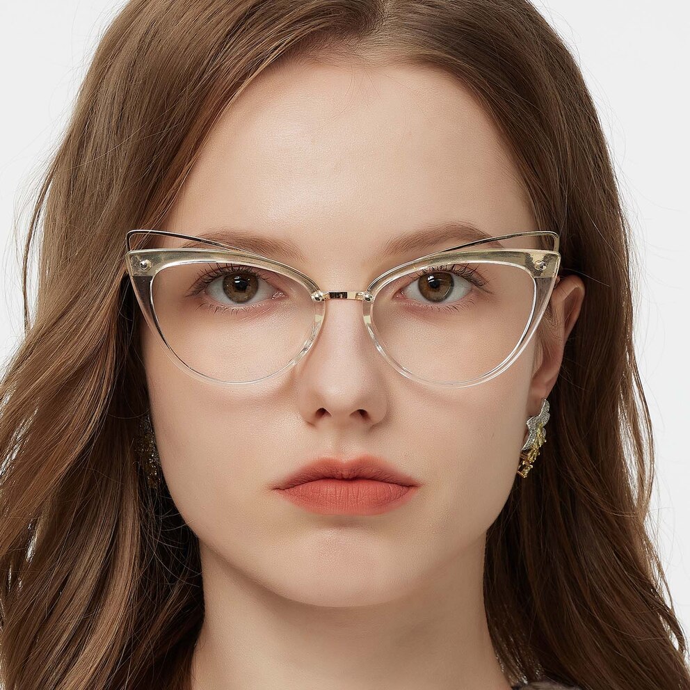 Bridget Cat Eye - Crystal Eyeglasses