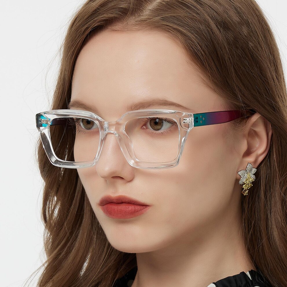 Diversity Rectangle - Crystal/Multicolor Eyeglasses