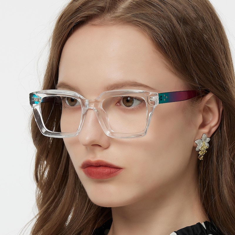 Diversity Rectangle - Crystal/Multicolor Eyeglasses