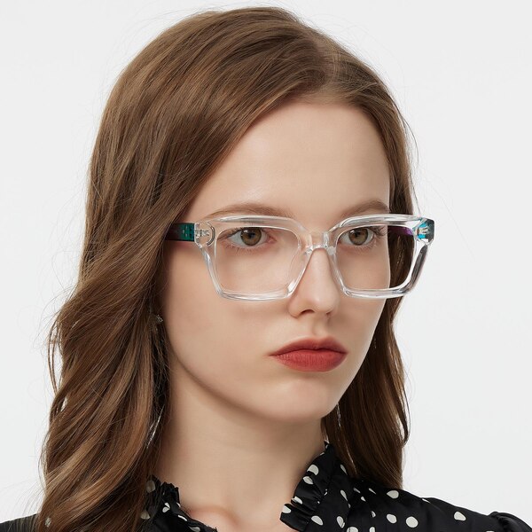 Diversity Rectangle - Crystal/Multicolor Eyeglasses