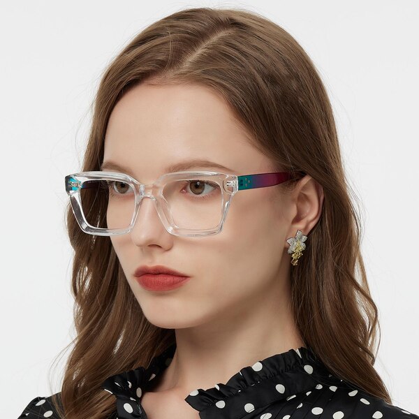 Diversity Rectangle - Crystal/Multicolor Eyeglasses