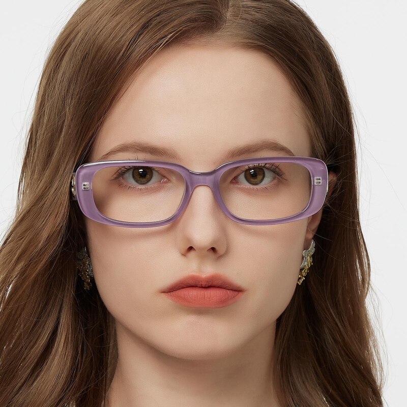 Dana Rectangle - Purple Eyeglasses