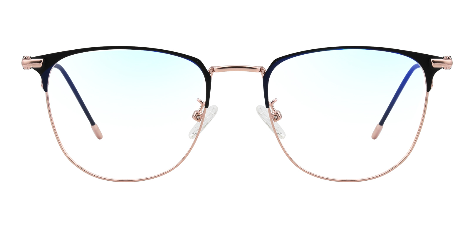 Haywood Oval - Black/Rose Gold-Blue Block Pro Eyeglasses