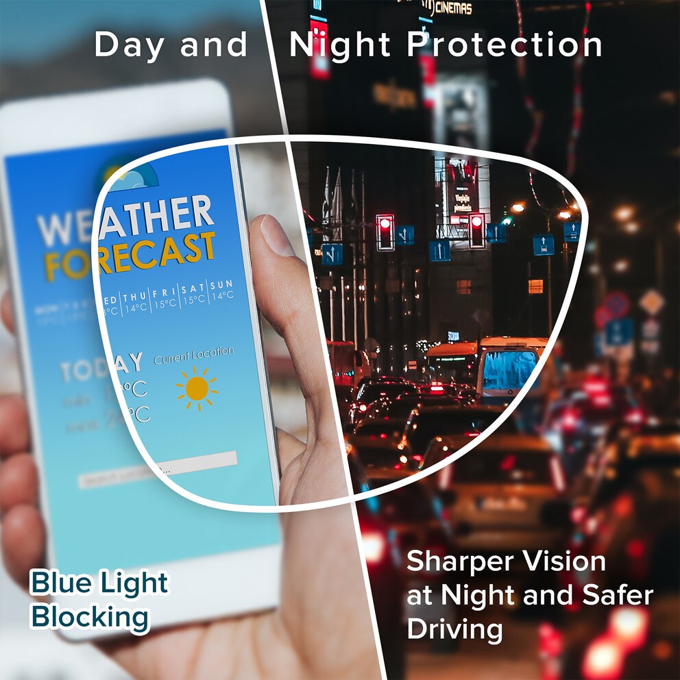 Oberlin Square - Crystal Blue Block Pro Eyeglasses