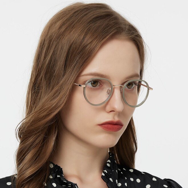 Duluth Round - Light Green Eyeglasses
