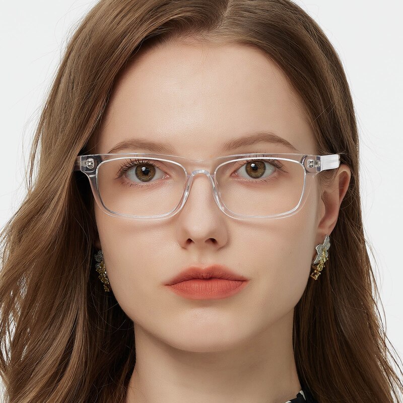 Burbank Rectangle - Crystal Eyeglasses
