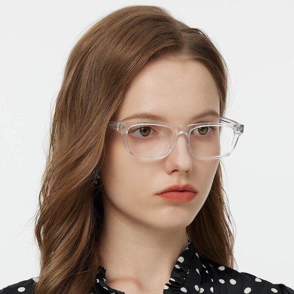 Burbank Rectangle - Crystal Eyeglasses