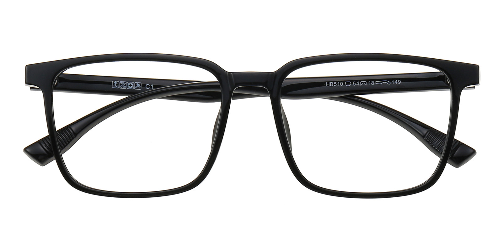Baltimore Rectangle - Black Eyeglasses