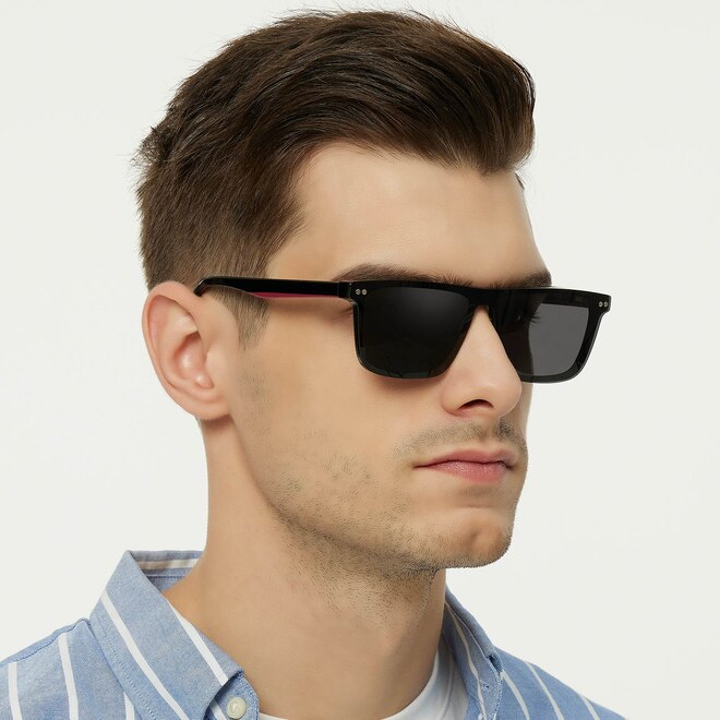 Brian Rectangle - Black Eyeglasses