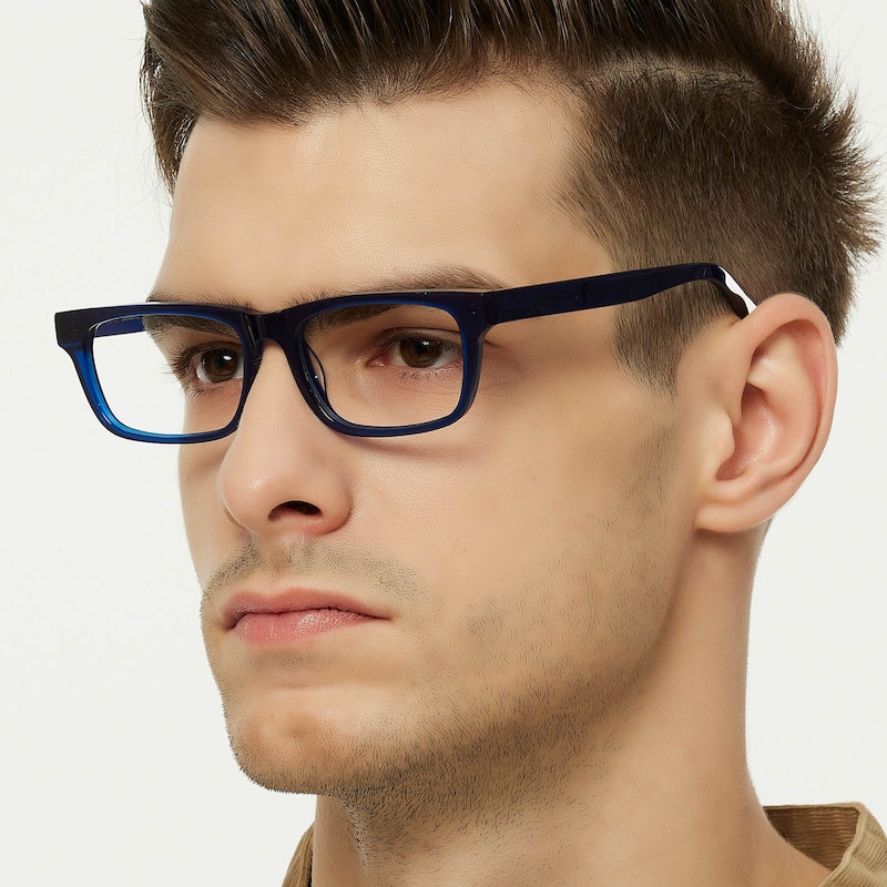 Burbank Rectangle - Blue Eyeglasses