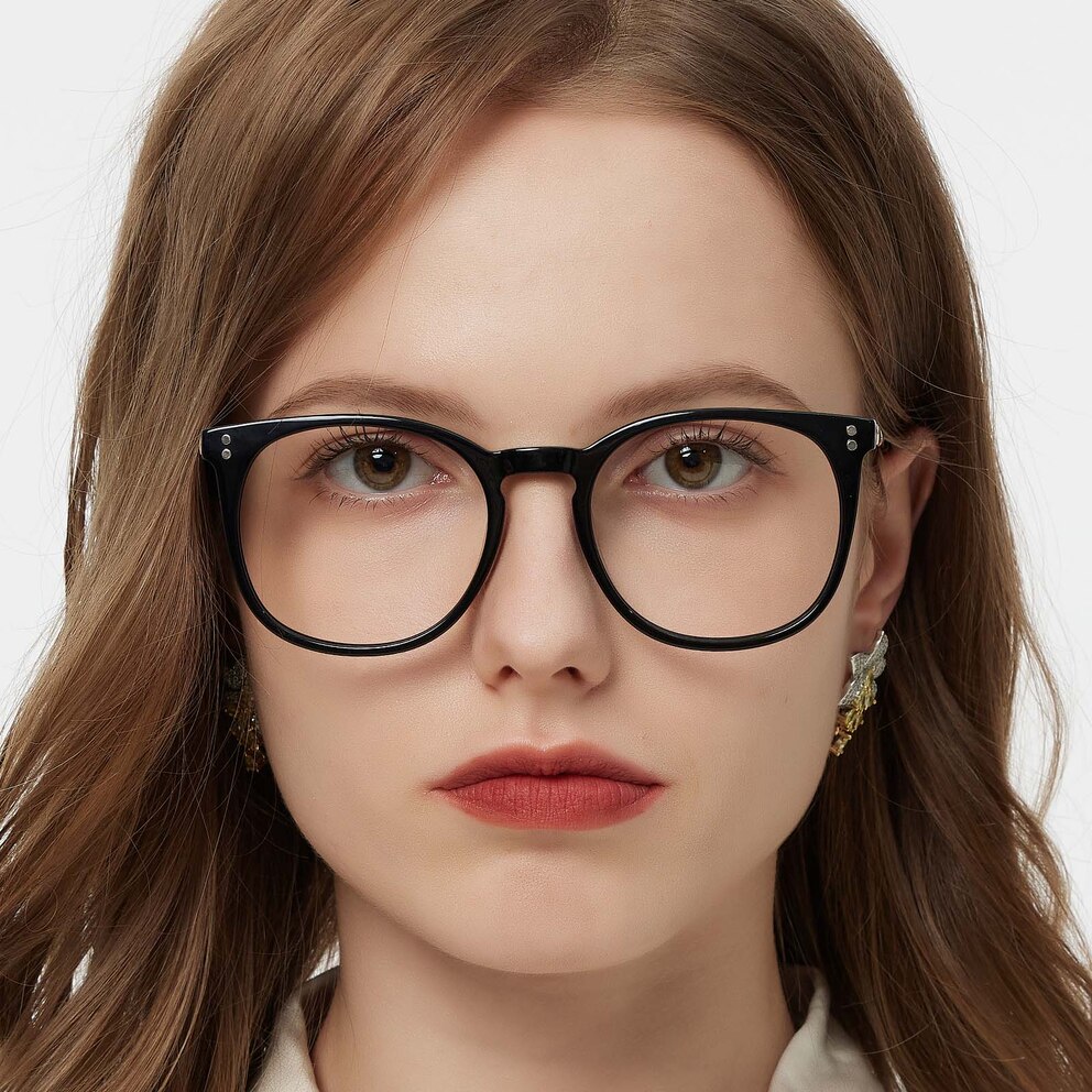 Akron Round Black Eyeglasses