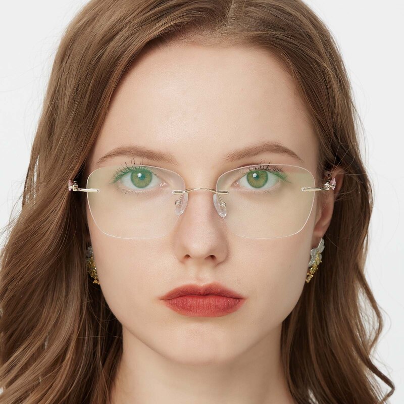 Candice Oval - Golden Eyeglasses