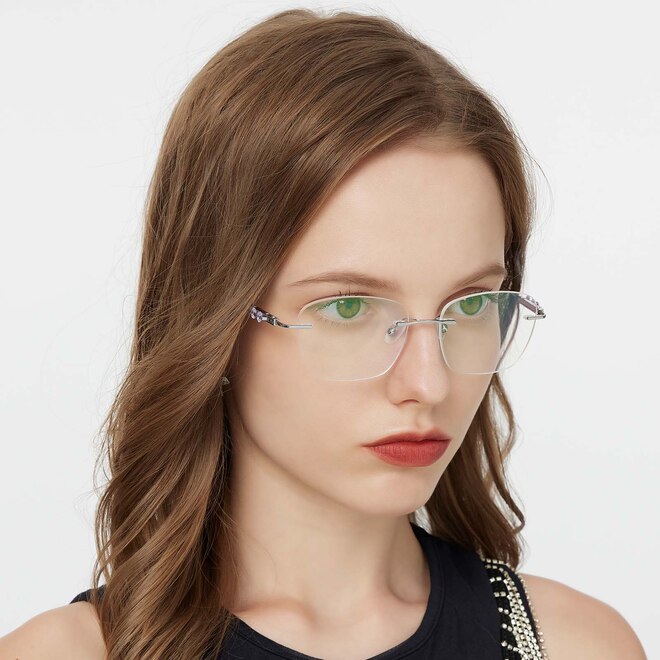 Candice Oval - Silver Eyeglasses