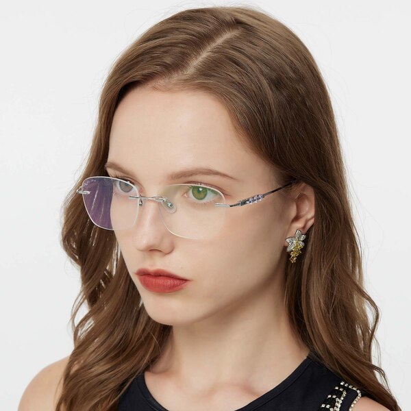 Candice Oval - Silver Eyeglasses