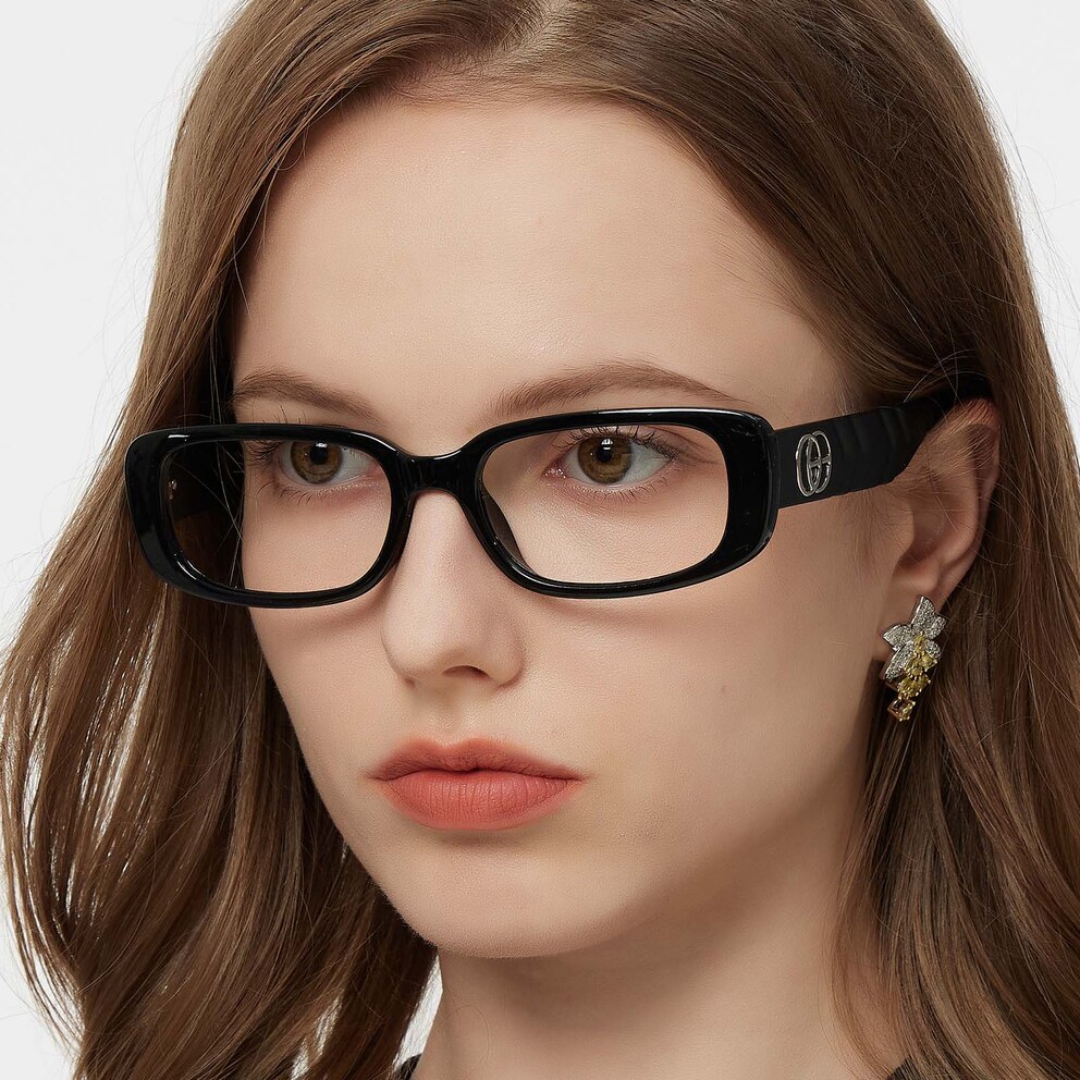 Dana Rectangle - Black Eyeglasses