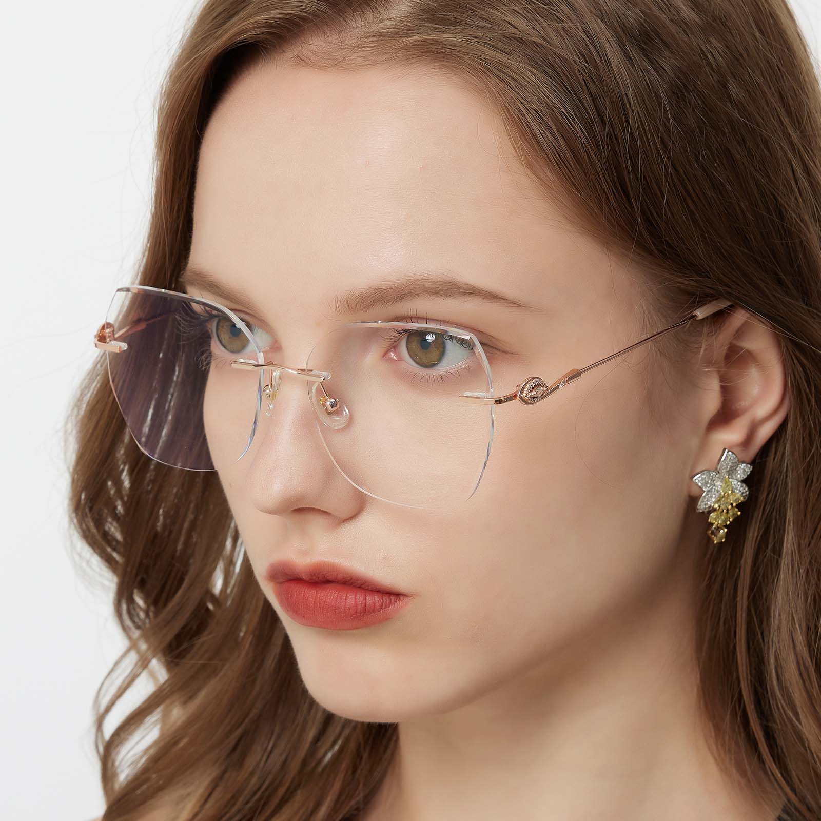 Faithe Cat Eye - Rose Gold Eyeglasses