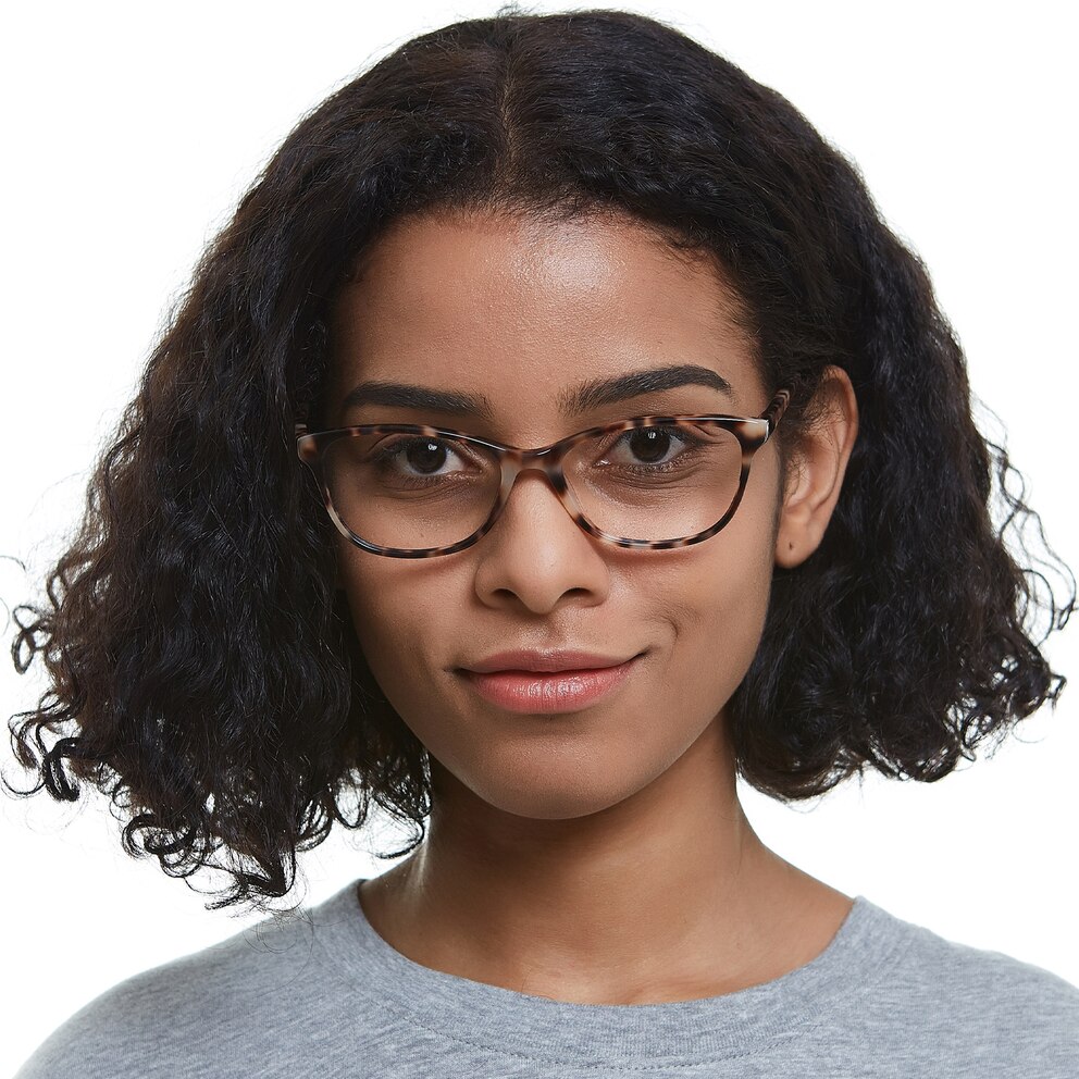 Kitty Cat Eye Petal Tortoise Full-Frame Acetate Eyeglasses | GlassesShop