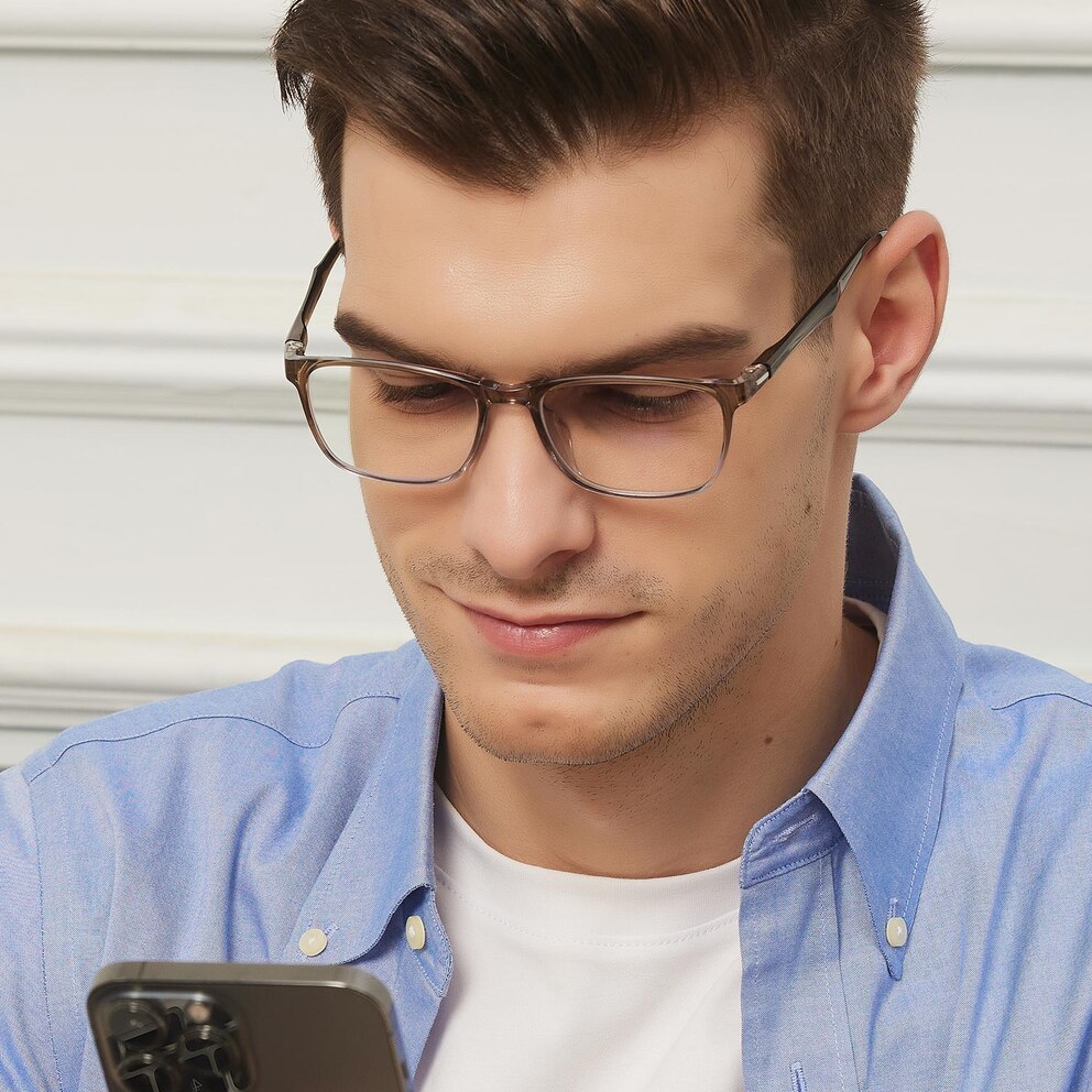 Altus Amber Green-Blue Block Pro Eyeglasses Rectangle