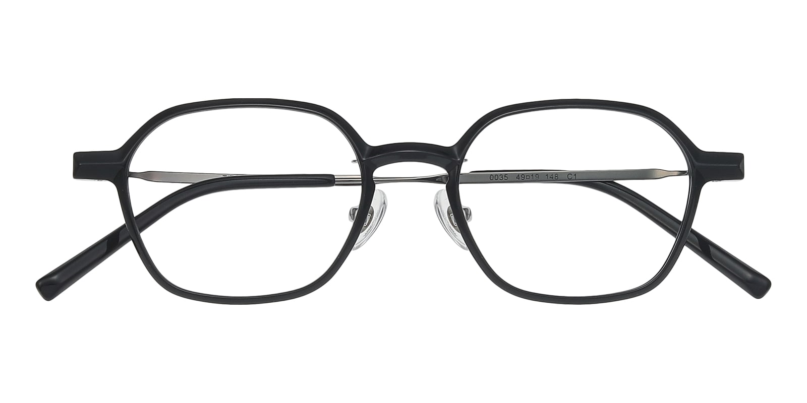 Norma Polygon Black Eyeglasses | Glassesshop