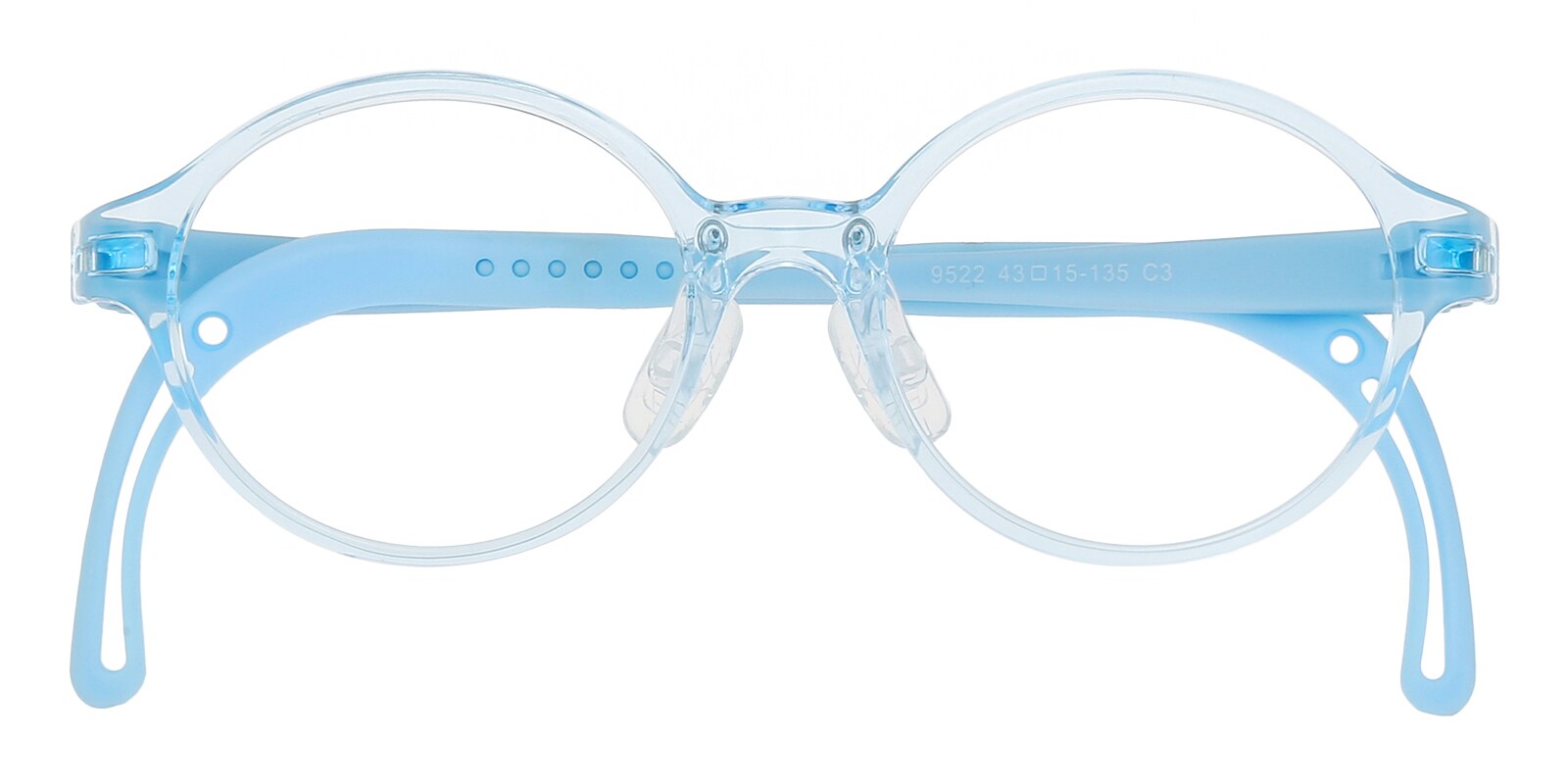 Olivia Round Clear Blue Eyeglasses | GlassesShop