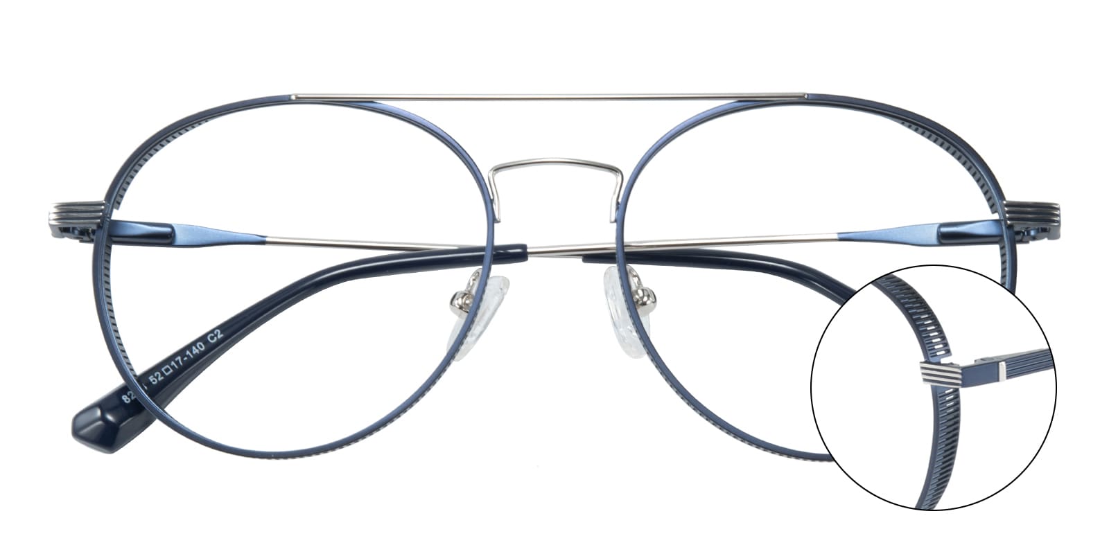 Silber Round,Aviator Blue Eyeglasses | Glassesshop