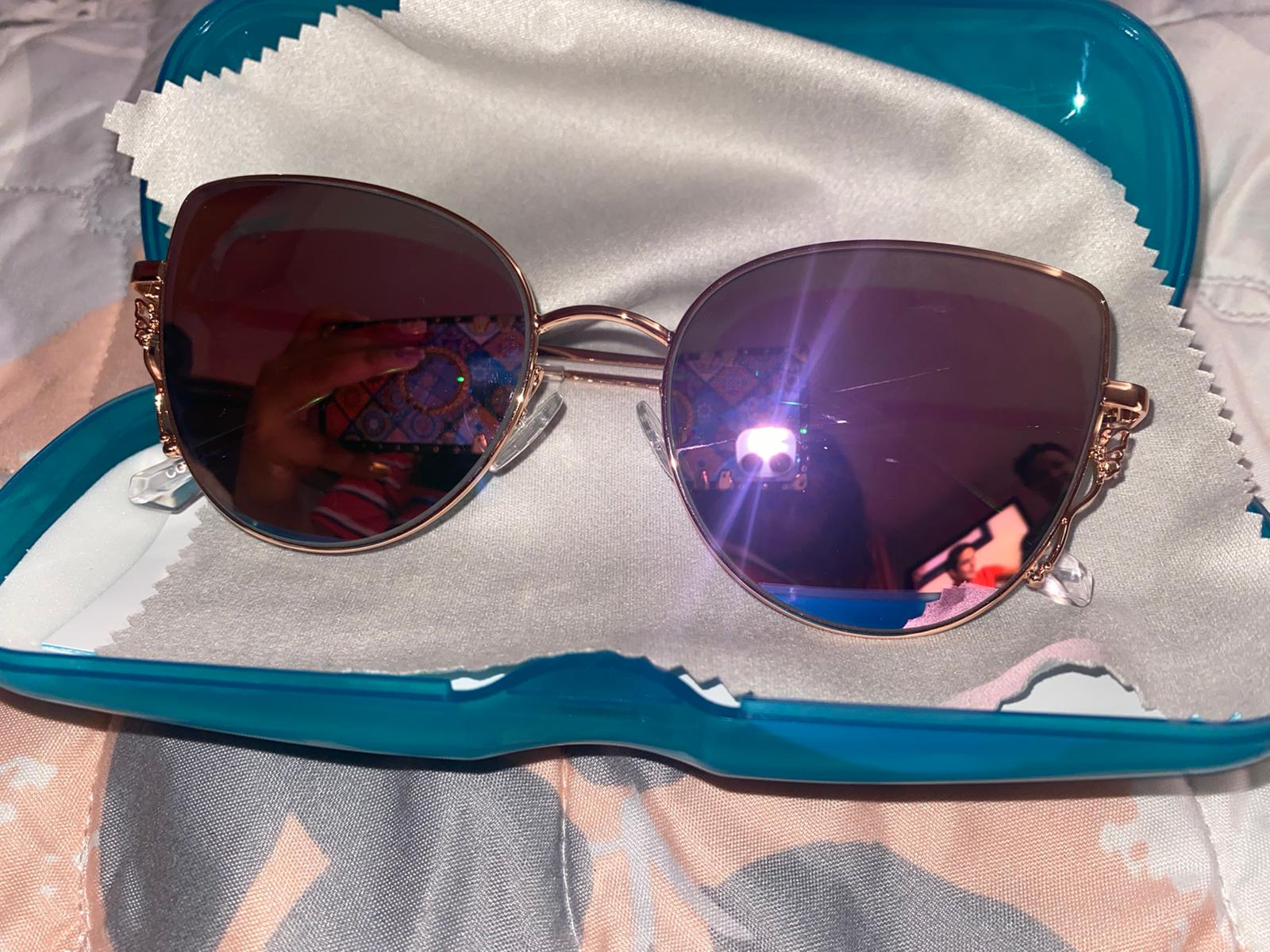 Marlowe Cat Eye Rose Gold(Rose Gold mirror-coating) Sunglasses ...