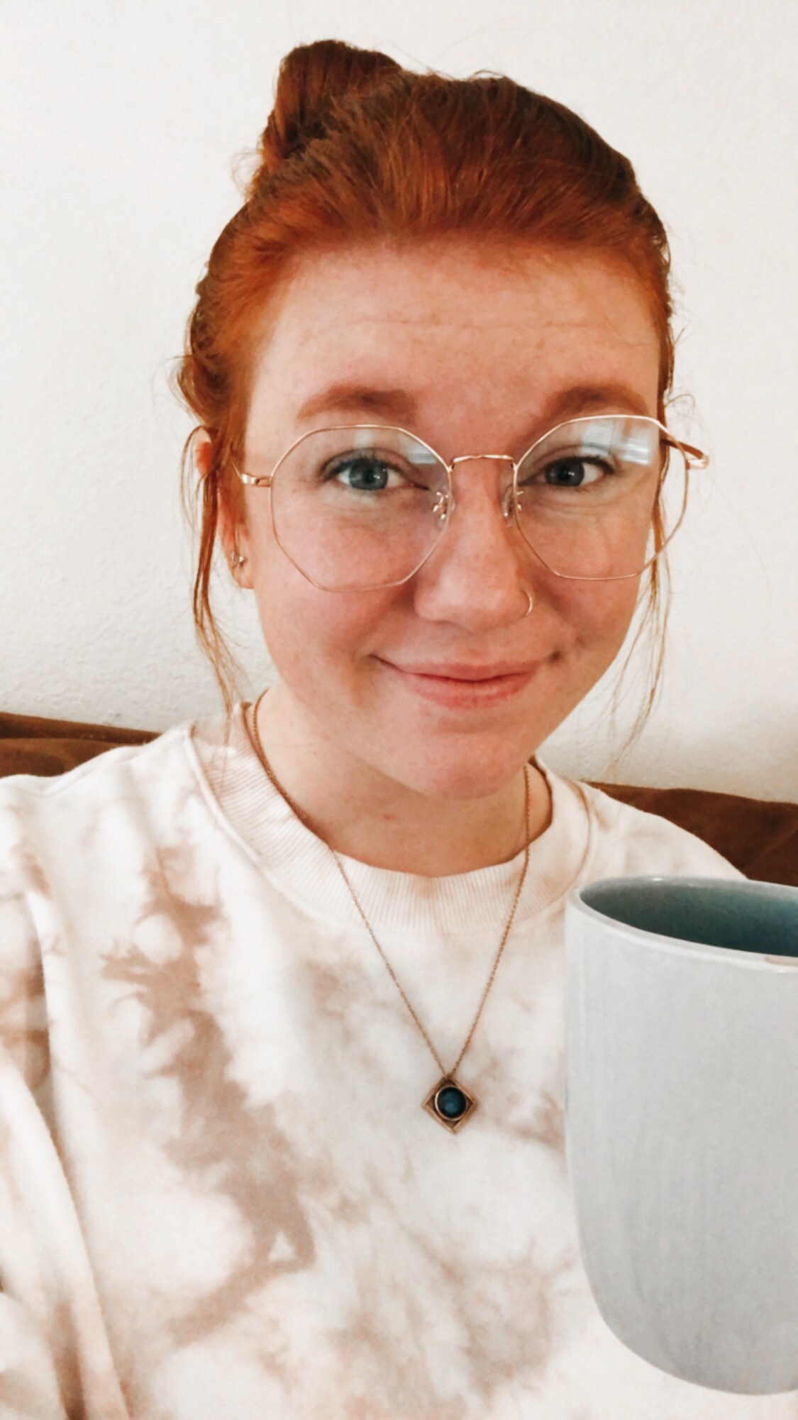 Annabel Polygon Rose Gold Full-Frame Titanium Eyeglasses | GlassesShop